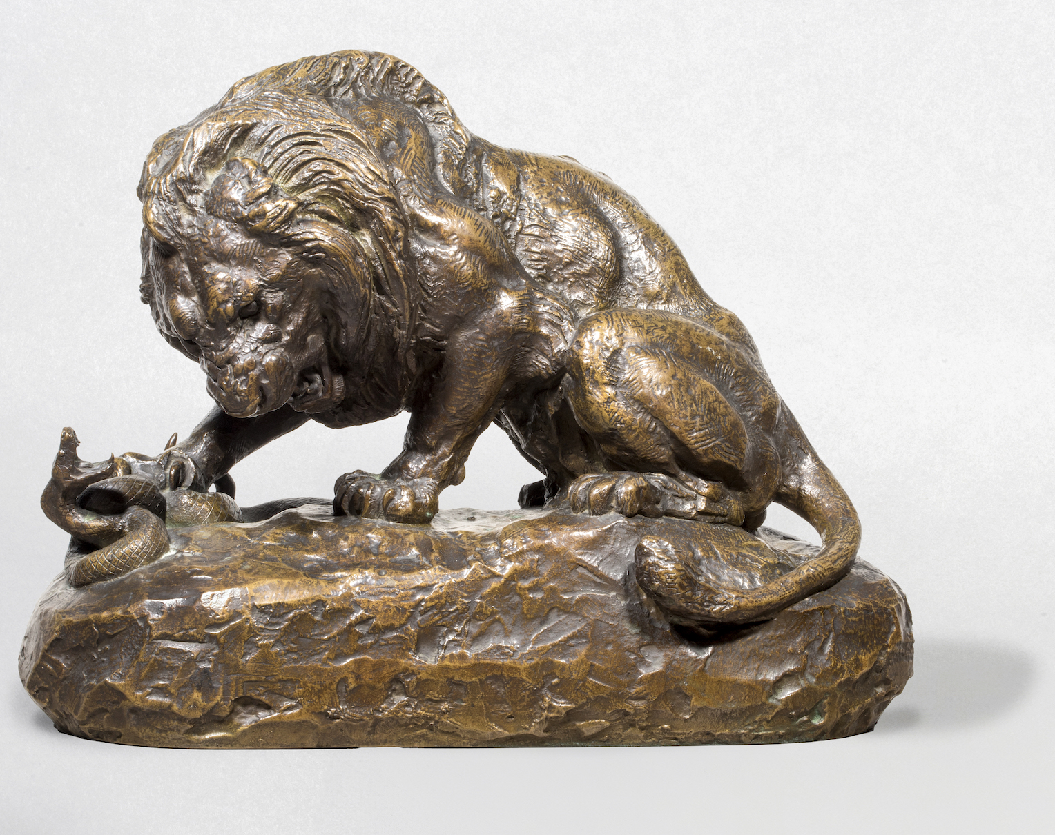 LION WITH SNAKE N°1 (1838) (FIRST VERSION) - Galeries Nicolas Bourriaud